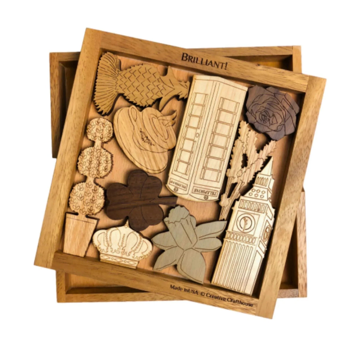 Brilliant England Wood Puzzle | UK Themed Brain Teaser Gift – Creative ...