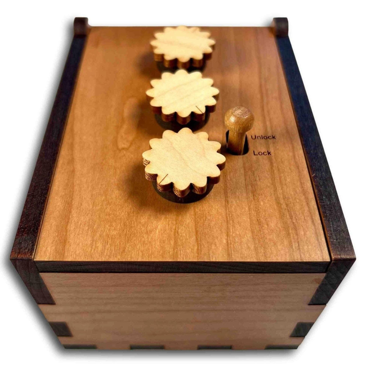 Cherry Wood Puzzle Box – Secret Lock Box II | Unique Brain Teaser ...
