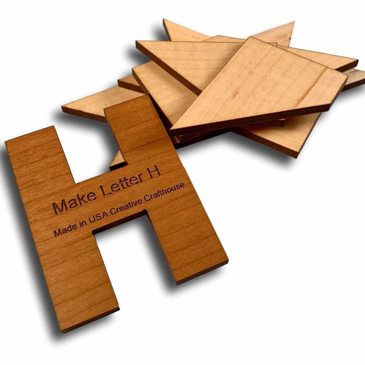 Letter H Dissection Wood Puzzle | 6 Piece Brain Teaser – Creative ...