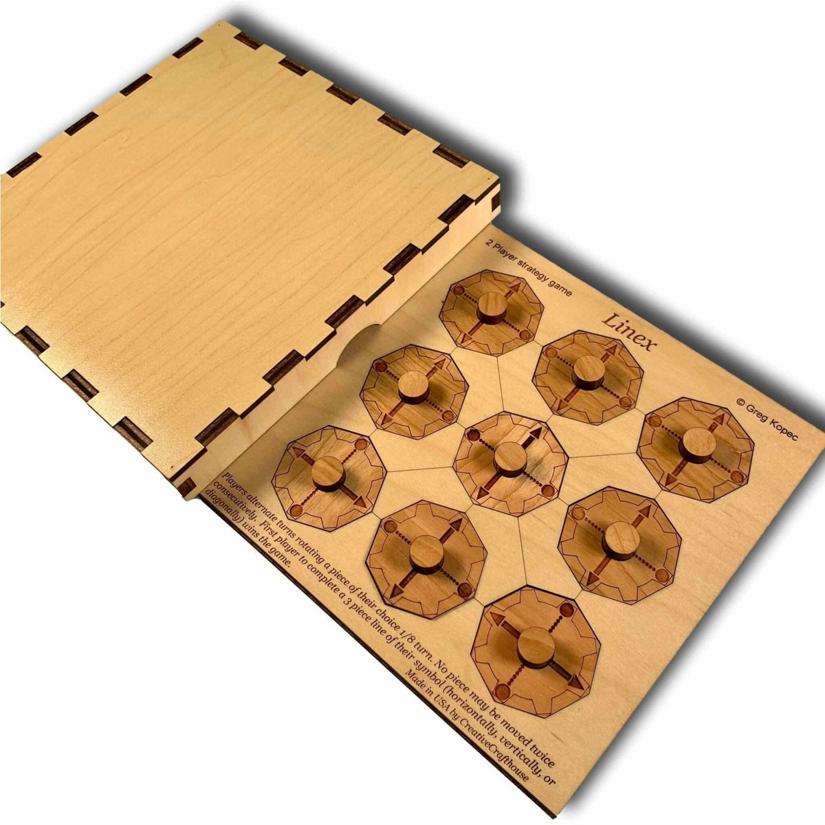 Linex Handmade Board Game | Two- Player Strategy Game – Creative Crafthouse