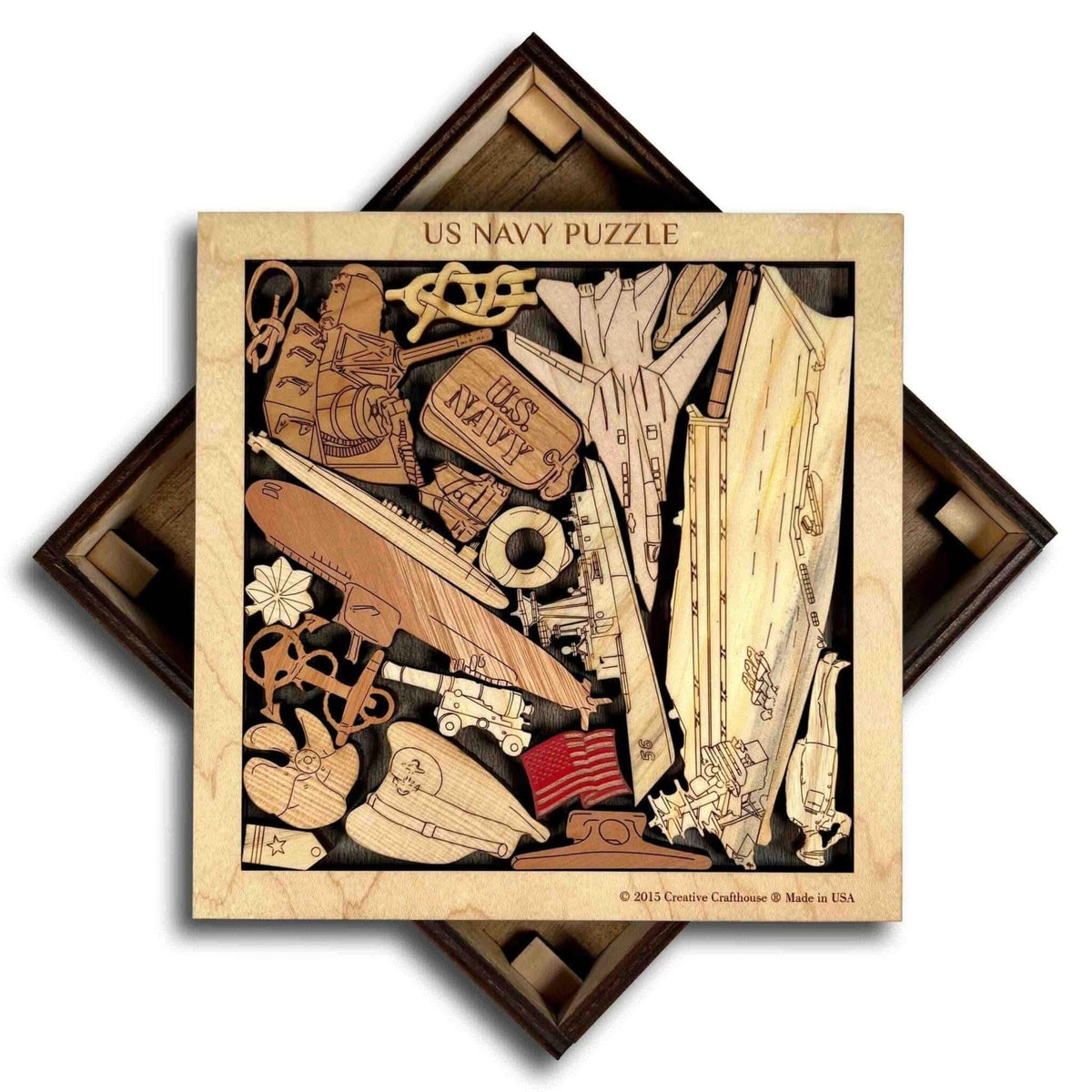 US Navy Wood Puzzle Gift | Personalizable Retirement Gift – Creative ...