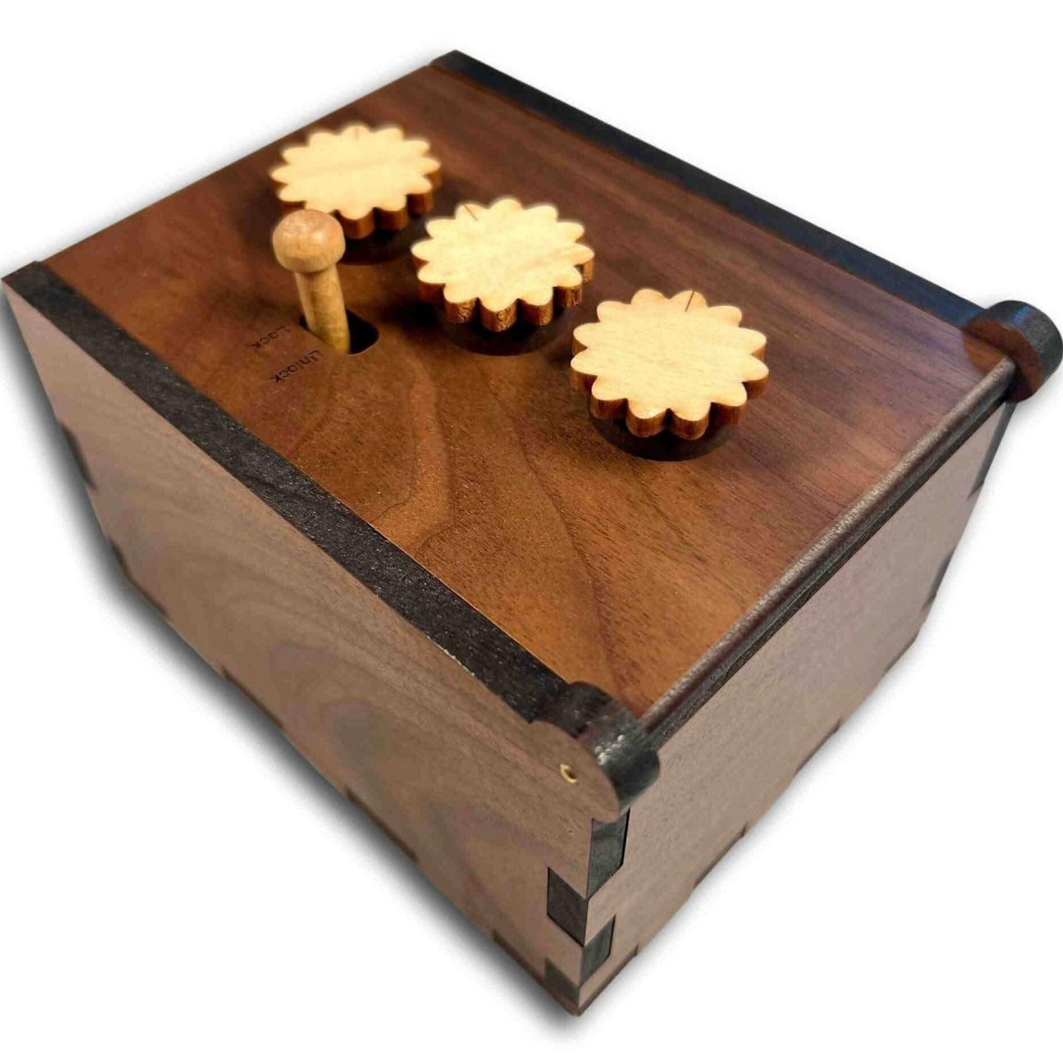 Secret Lock Box II – Walnut Puzzle Box with Unique Code – Creative ...