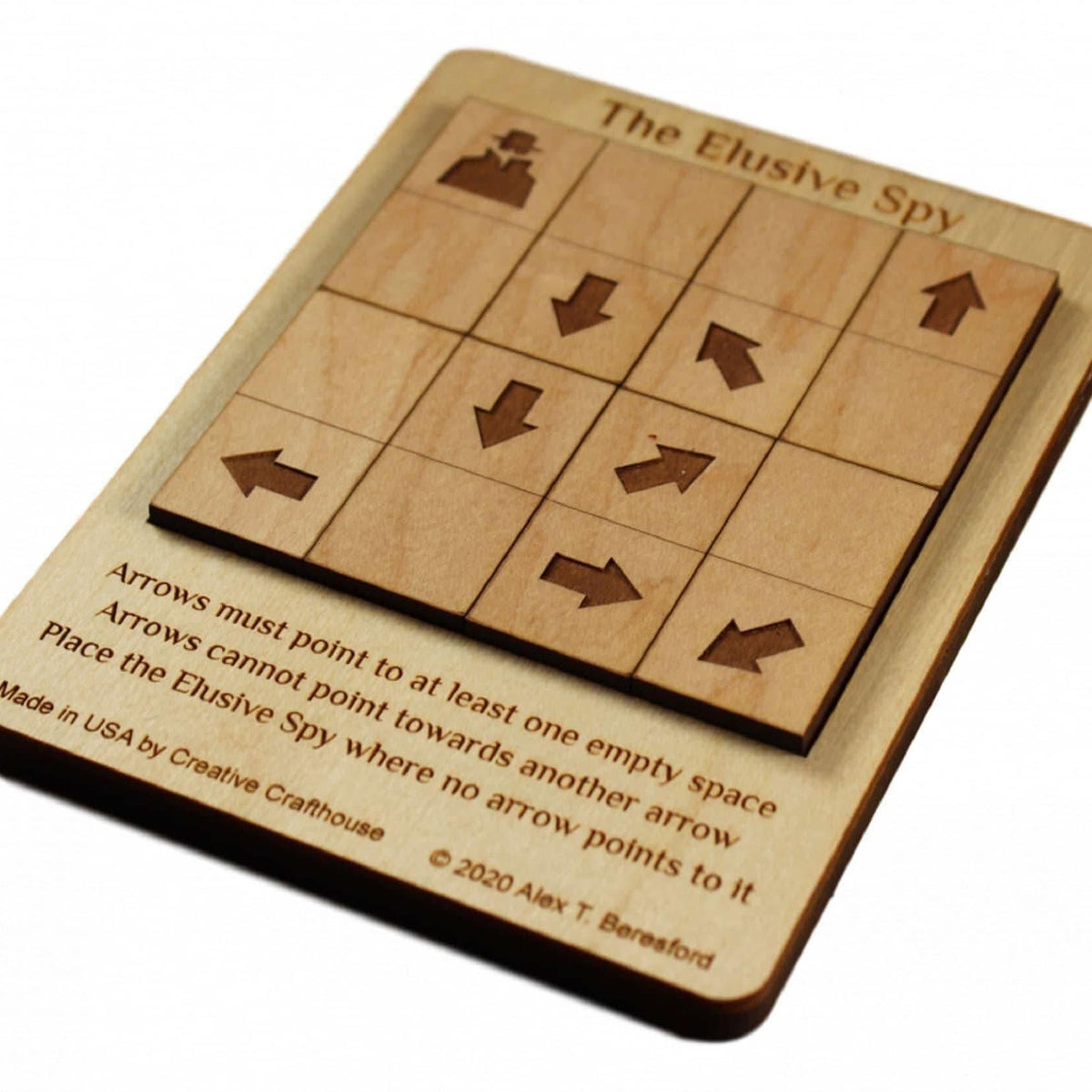 The Elusive Spy Brain Teaser | Wood Logic Puzzle – Creative Crafthouse